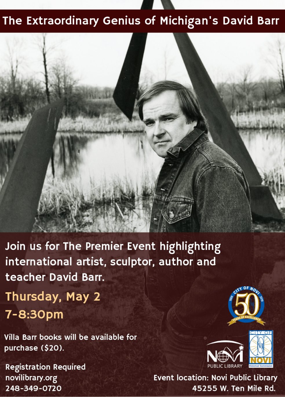 David Barr Event at Novi Libarary - Michigan Legacy Art Park